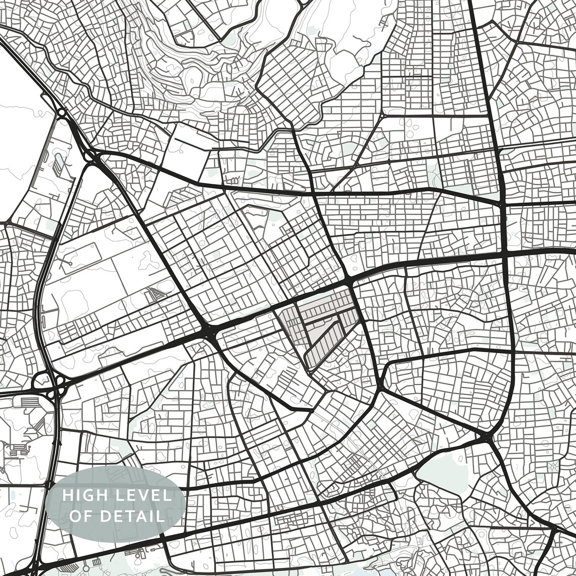 Antalya Map Print Map of Antalya Antalya Turkey City Map - Etsy