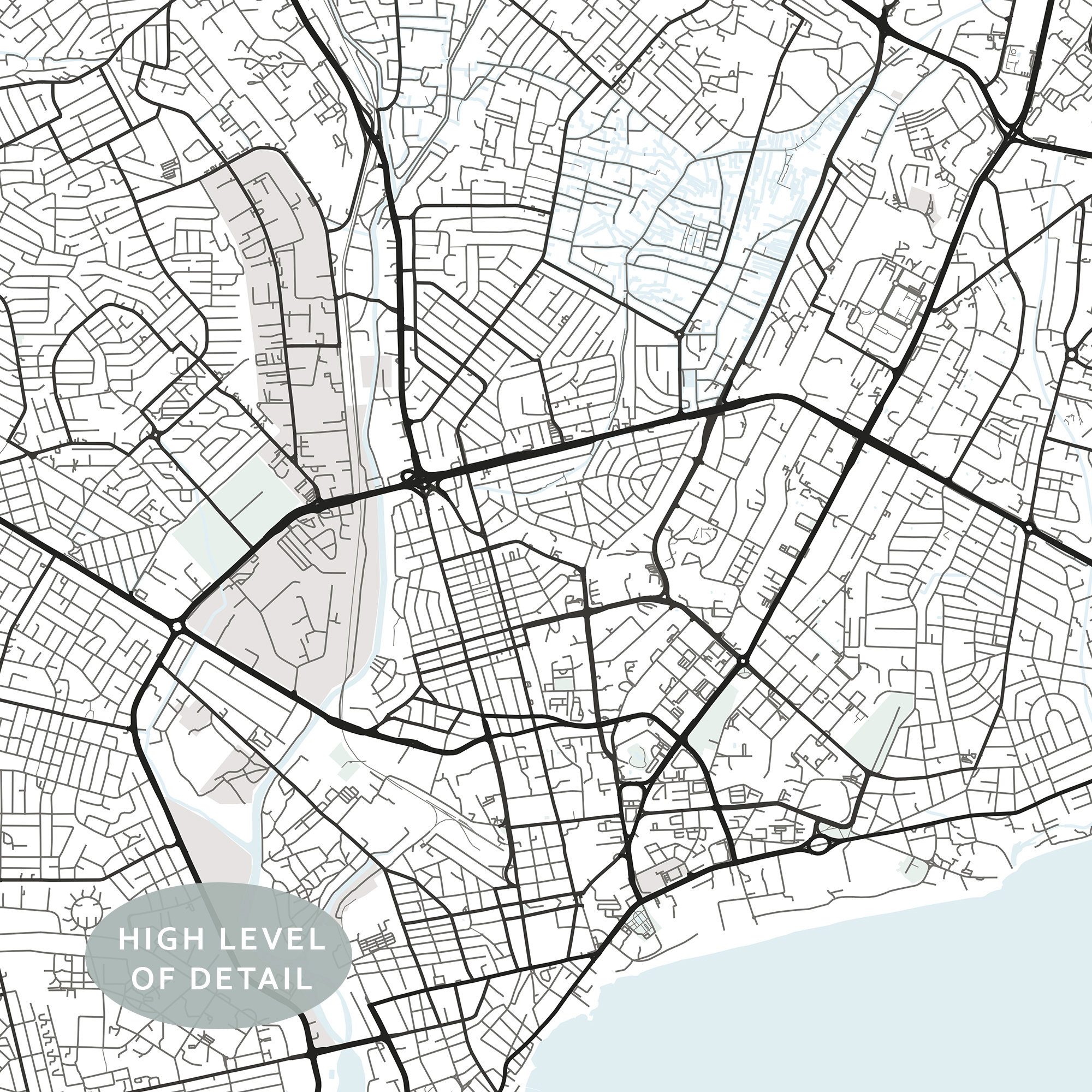 Accra Map Print Map of Accra Accra Ghana City Map Art | Etsy Ireland
