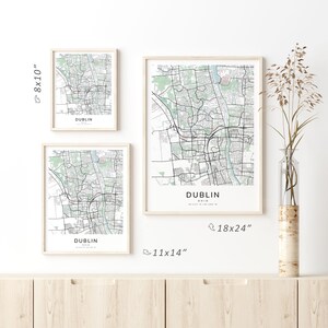 Dublin Ohio Map Print – Detailed Street Map Wall Art, Modern City Map ...