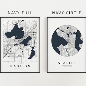 Custom Map | Location Map | Personalized Gifts | Any City Map ...