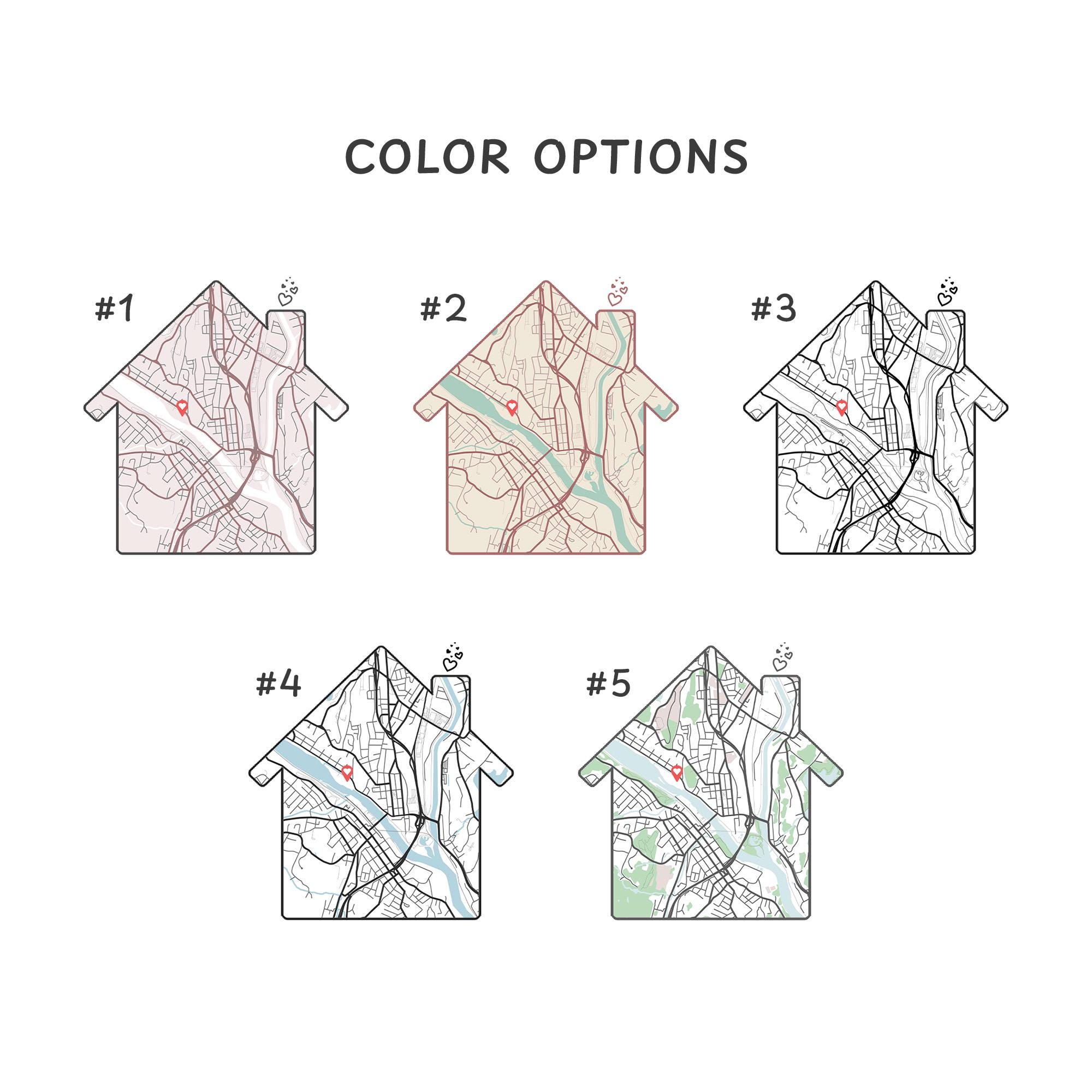 Personalized New Home Map Gift Print for Couples | Our First House Map ...
