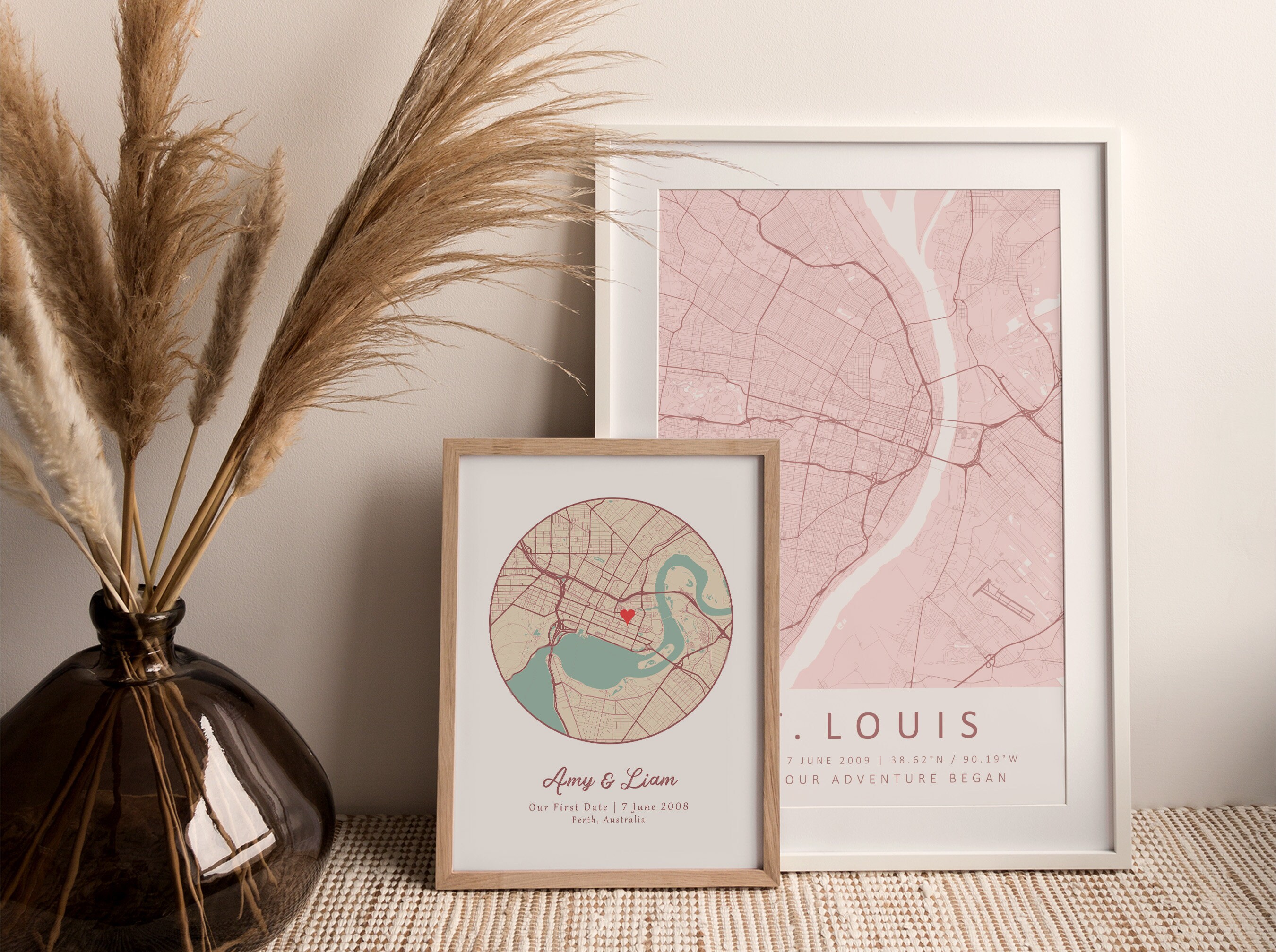 Custom Map Print Custom City Map Personalized Print Travel | Etsy