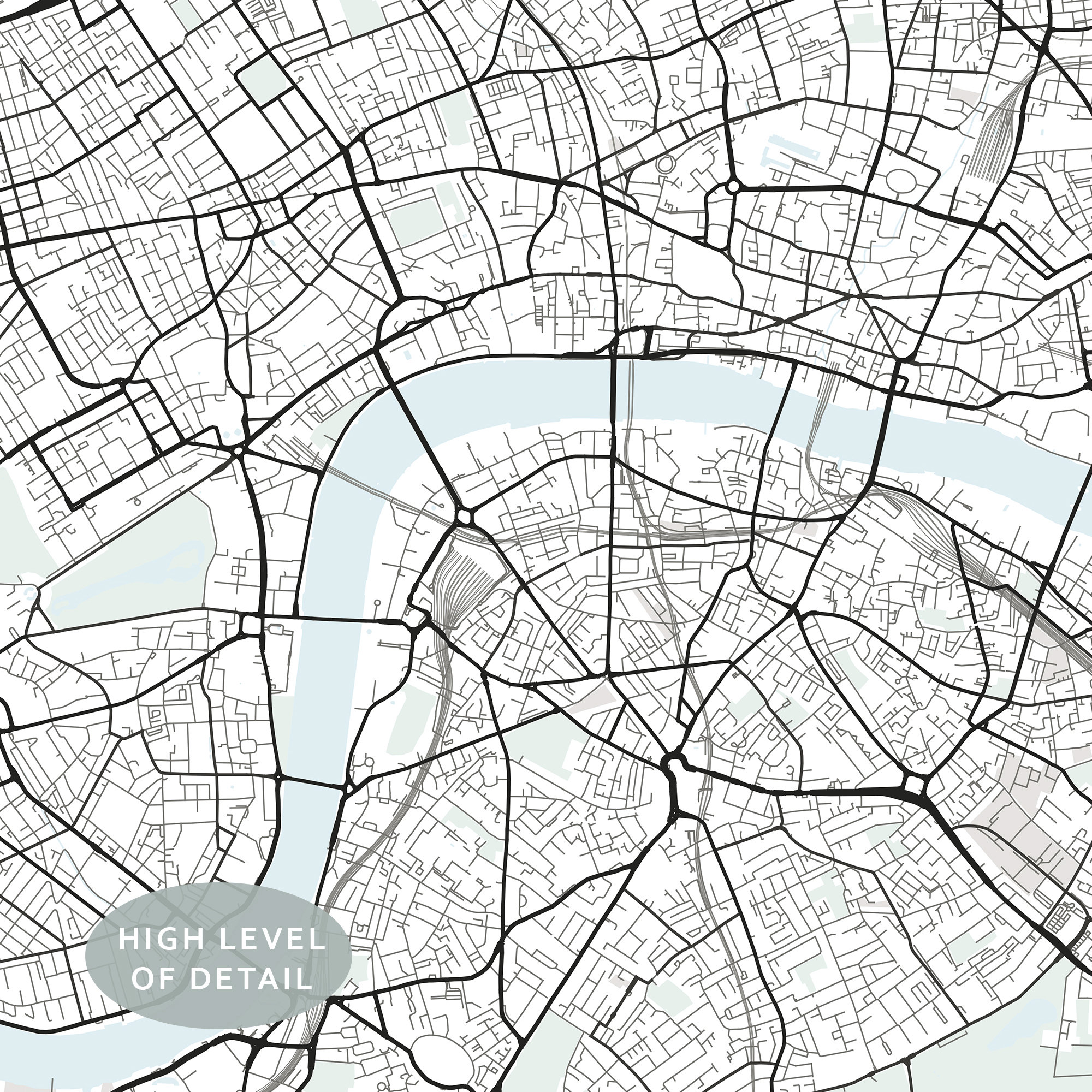 London Map Print Map of London London England City Map Art - Etsy UK