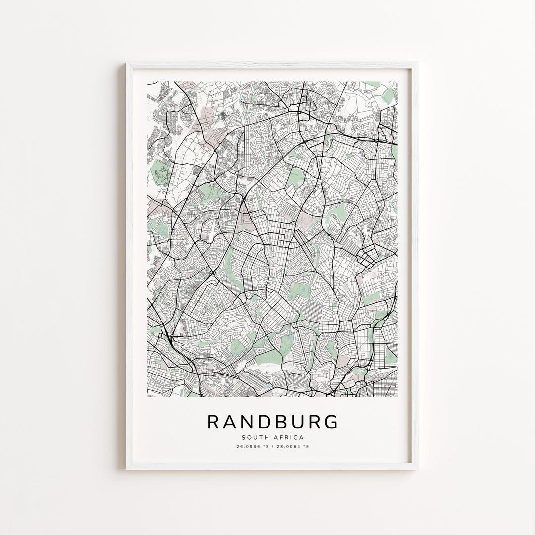 Randburg South Africa Map Print Detailed Street Map Wall Art Modern randburg-south-africa-map-print-detailed-street-map-wall-art-modern
