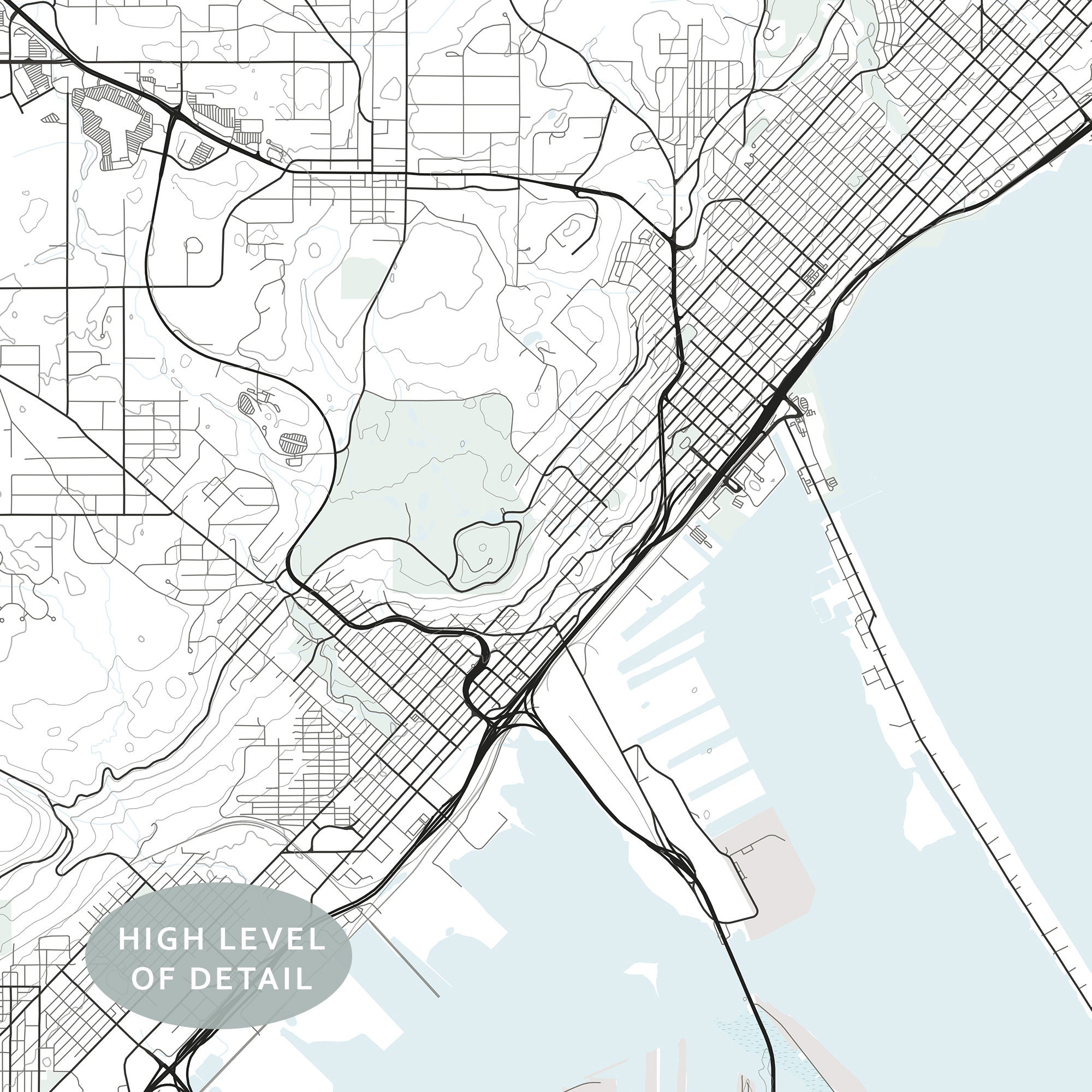 Duluth Map Print Map of Duluth Duluth Minnesota City Map | Etsy