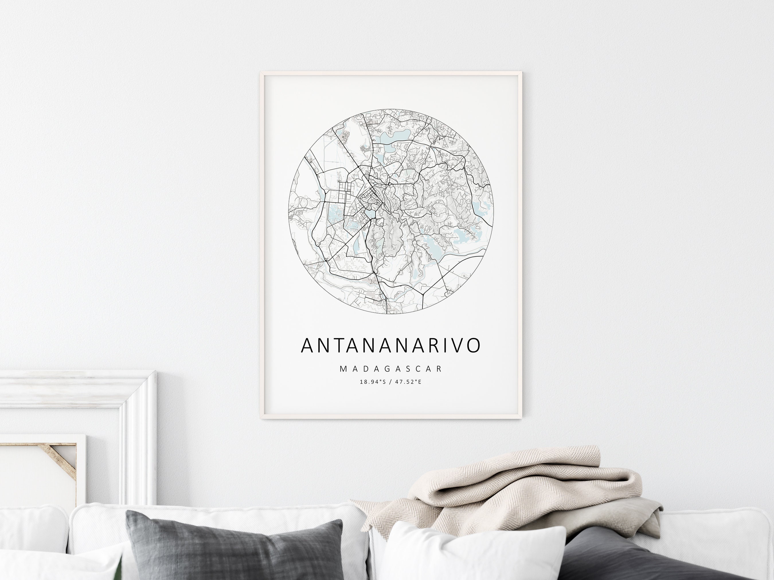 Antananarivo Map Print Map of Antananarivo Antananarivo | Etsy
