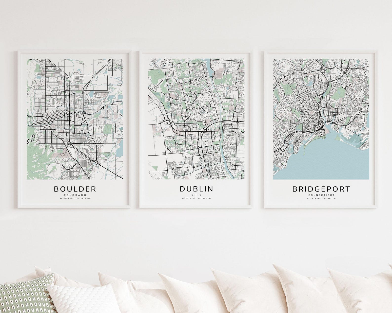 Dublin Ohio Map Print – Detailed Street Map Wall Art, Modern City Map ...