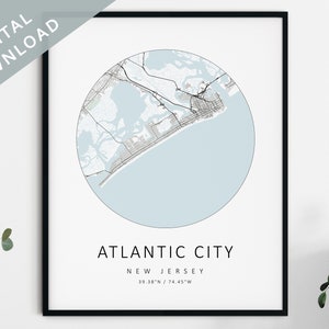 Atlantic City Map Print | Map of Atlantic City | Atlantic City New ...