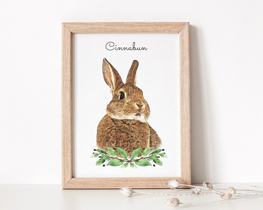 Custom Bunny Portrait From Photo Rabbit Memorial L Custom Rabbit ...