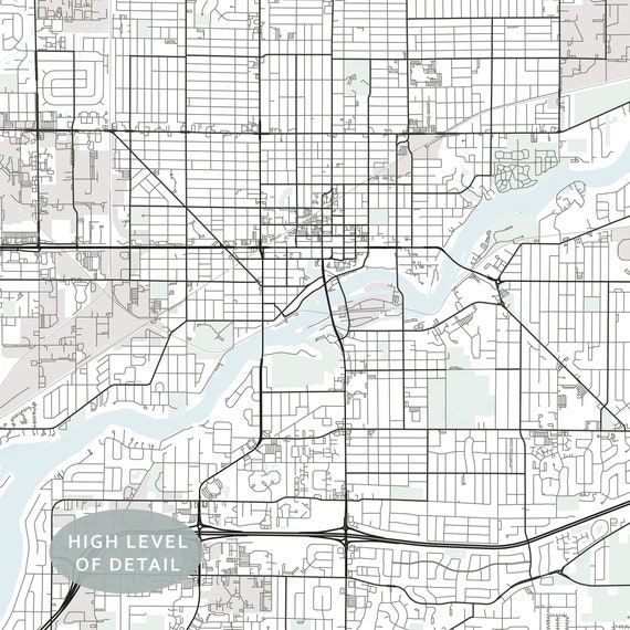 Mapa De La Ciudad De Appleton-wisconsin Appleton Wisconsin USA