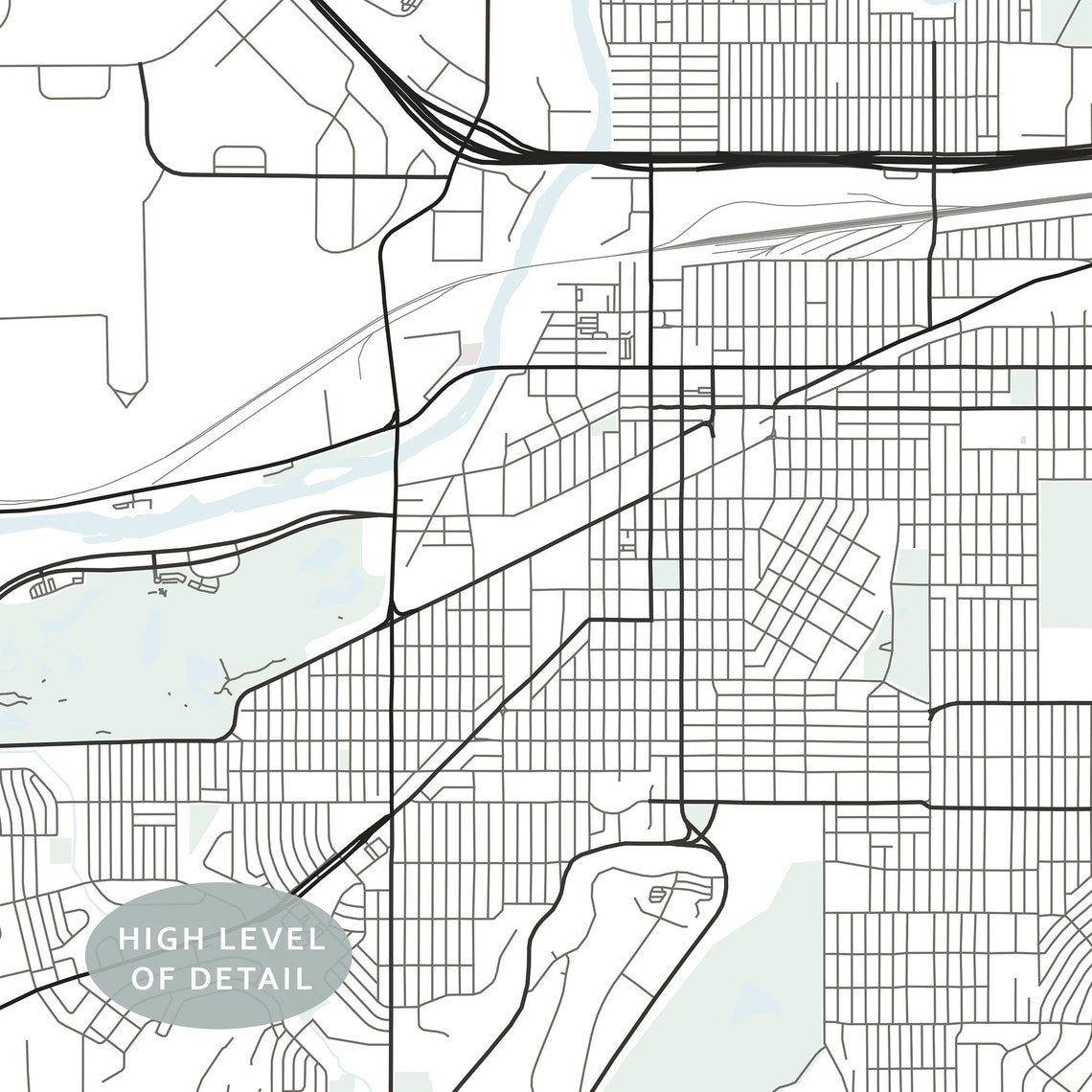 Casper Map Print Map of Casper Casper Wyoming City Map Art - Etsy