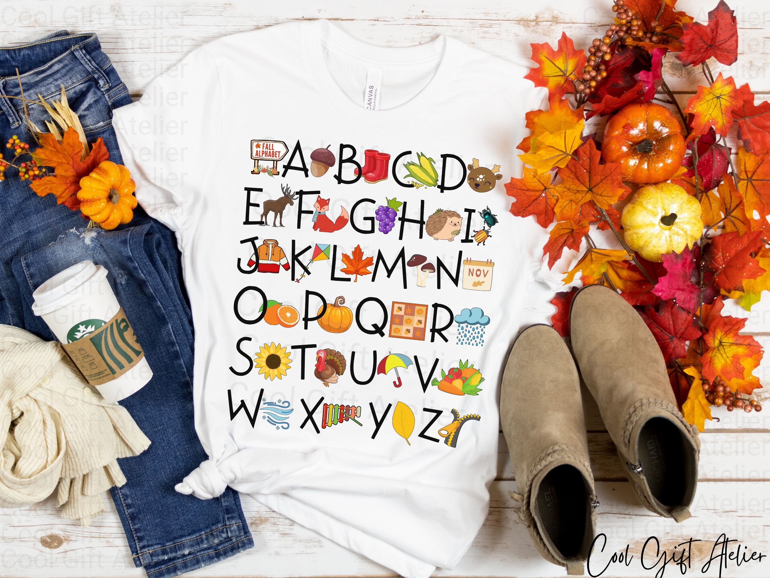 FALL TEACHER SHIRT Fall Alphabet Shirt Kindergarten Teacher - Etsy