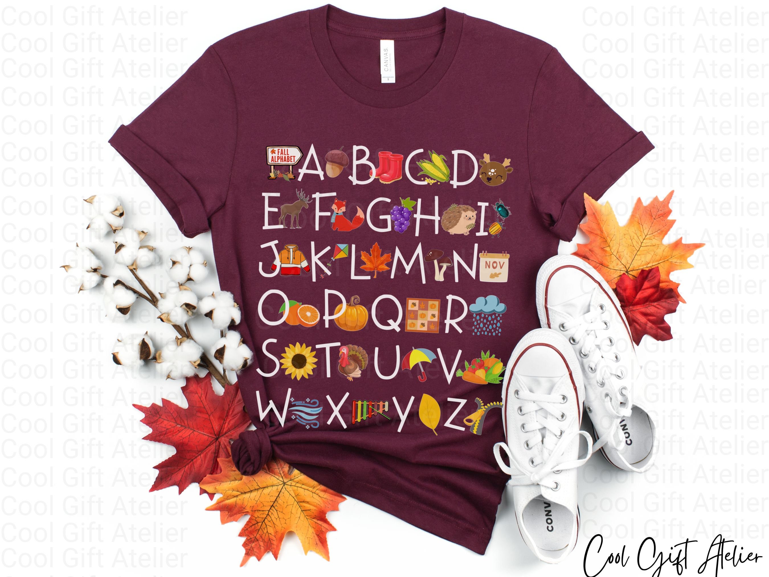 FALL TEACHER SHIRT Fall Alphabet Shirt Kindergarten Teacher - Etsy