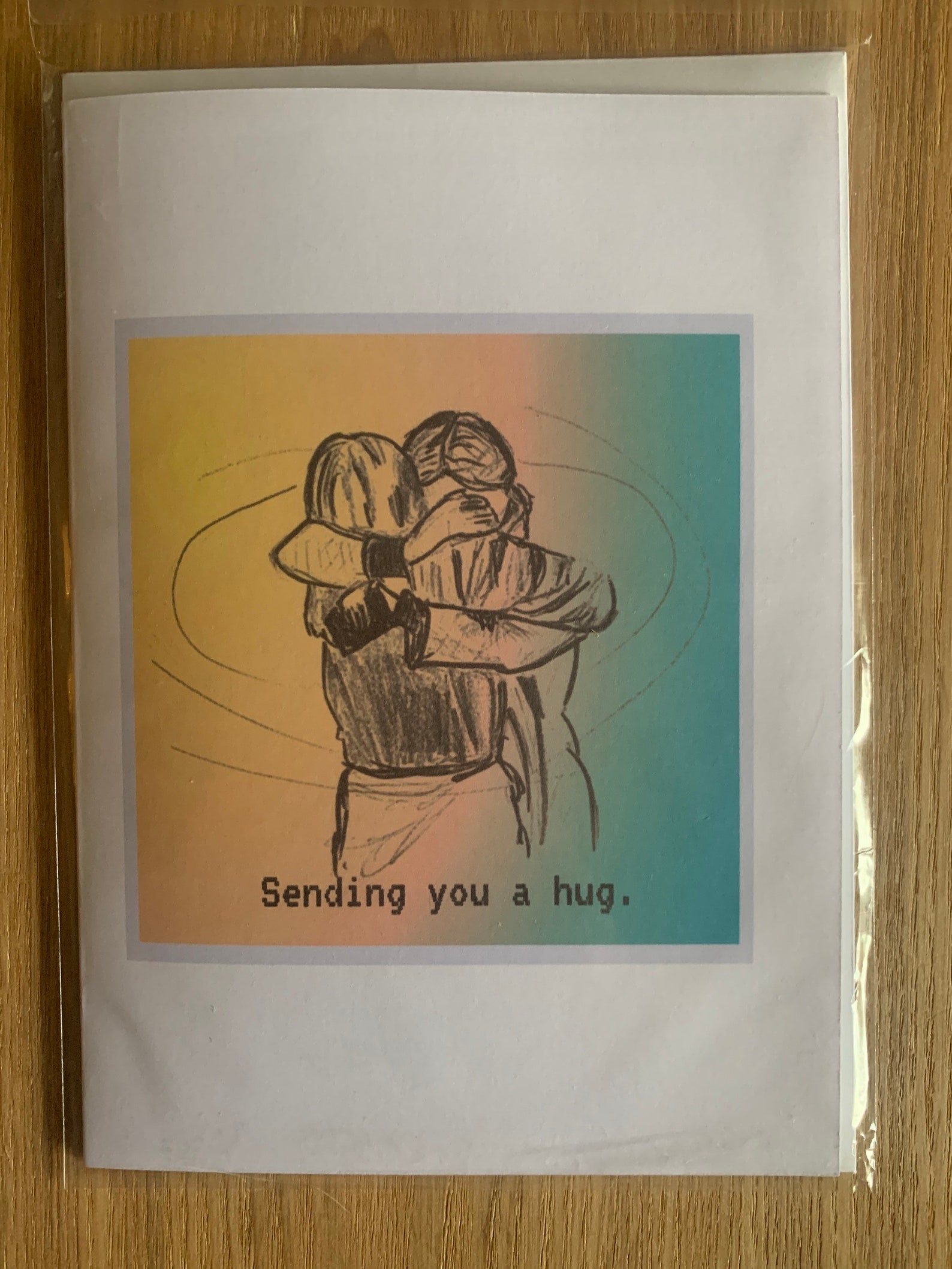 Original design hug card. Brighten someones day. Homemade - Etsy.de