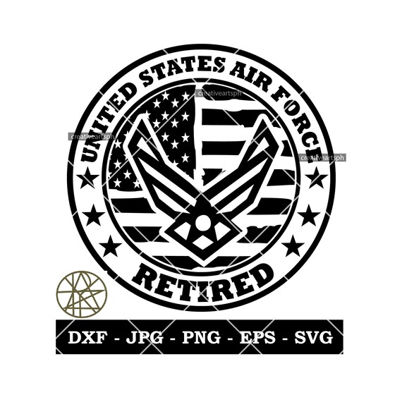 US Retired Air Force Svg Military Svg Military Seal Svg - Etsy