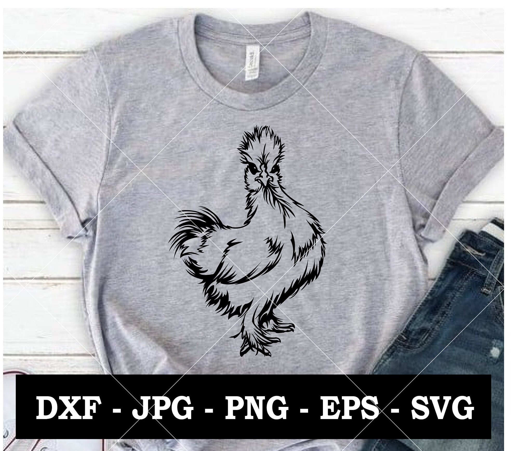 Chicken Girl SVG Silkie Chicken Cute Chicken Beautiful Silky Chicken ...
