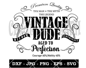 Vintage Dude Svg | Etsy