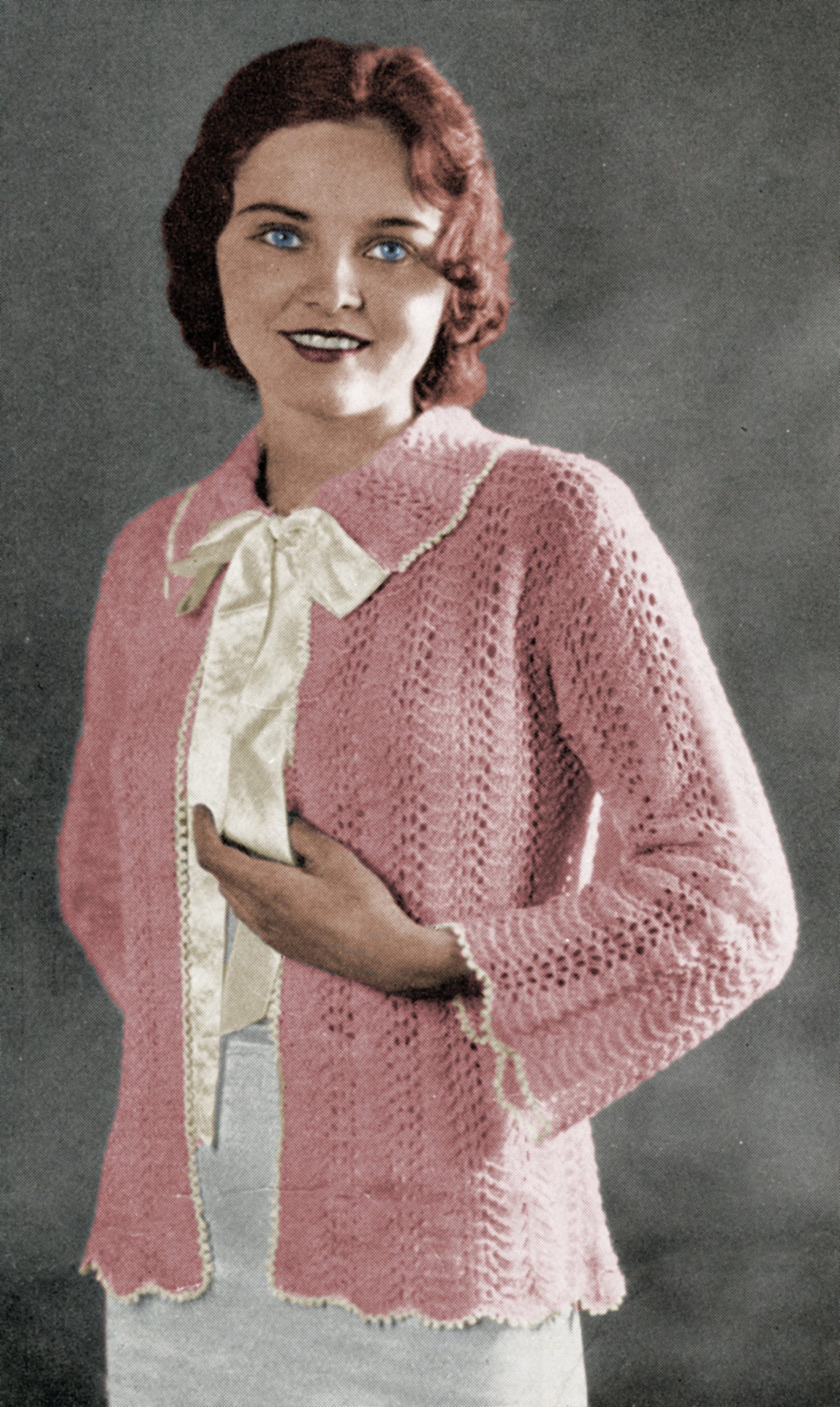 Wide Collar Bed Jacket Knitting Pattern Lacy Eyelet Jacket - Etsy