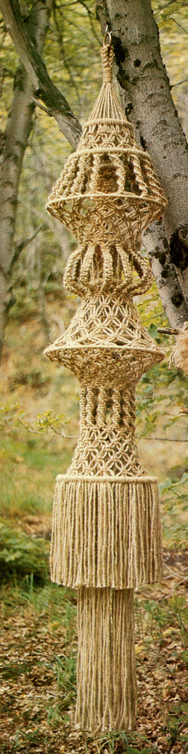 Tiered Macrame 3D Hoop Sampler Pattern Boho Home Decor DIY Macramé ...
