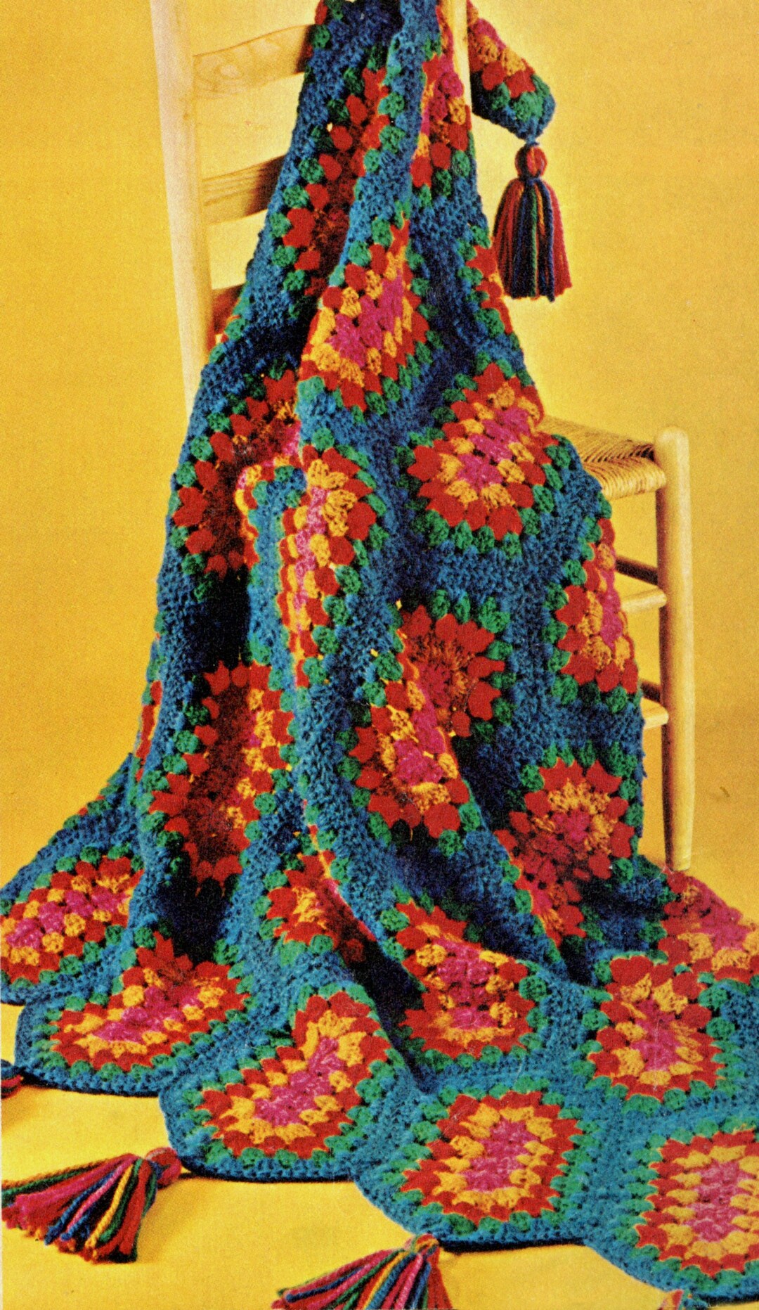 Lozenge Granny Square Afghan Crochet Pattern (PDF Pattern) - Etsy España