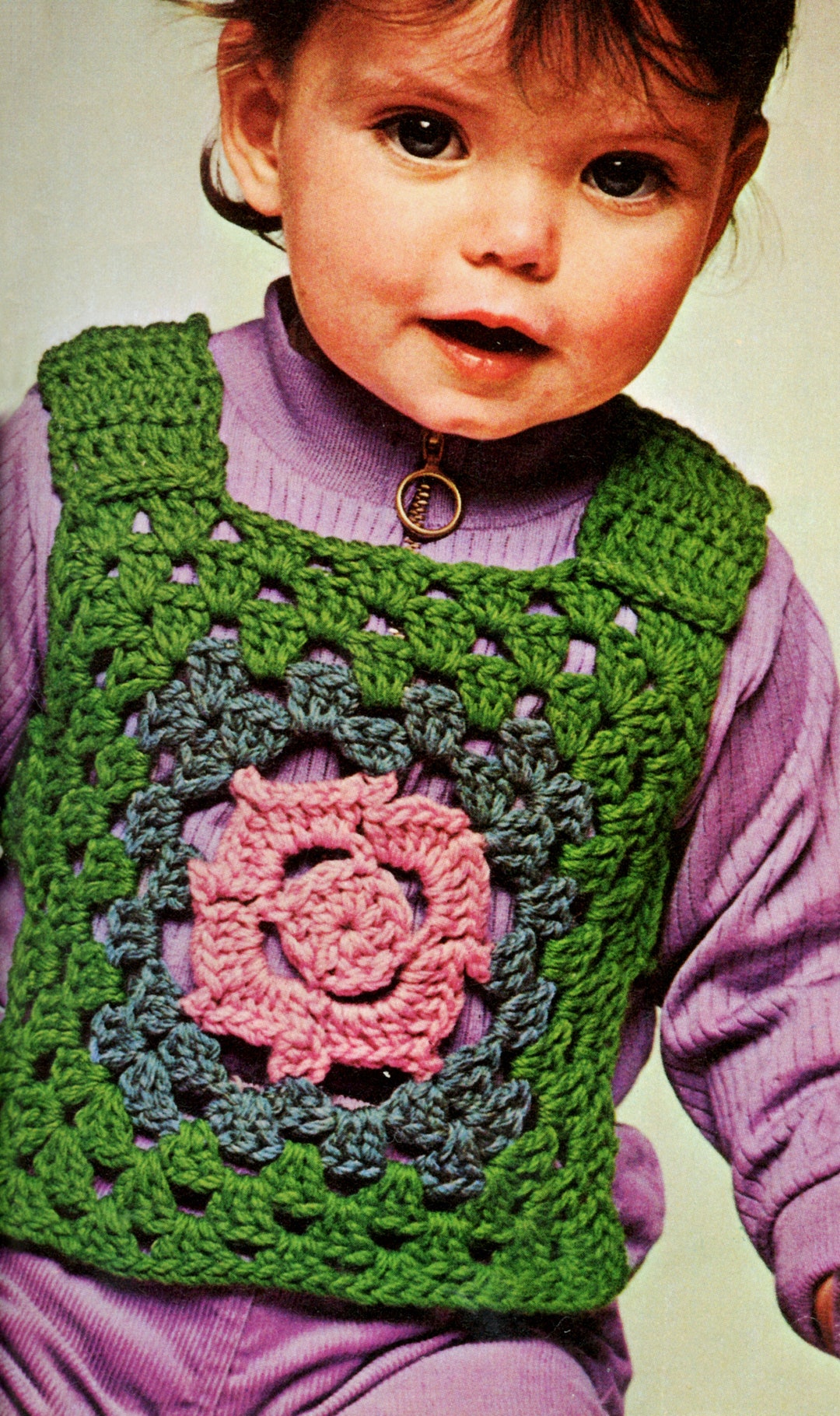 Vintage Granny Square Toddler Vest Crochet Pattern (PDF Pattern) - Etsy