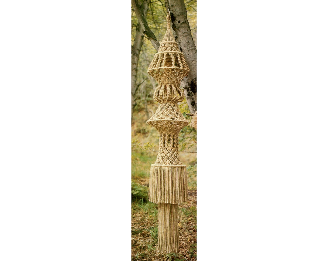 Tiered Macrame 3D Hoop Sampler Pattern Boho Home Decor DIY Macramé ...