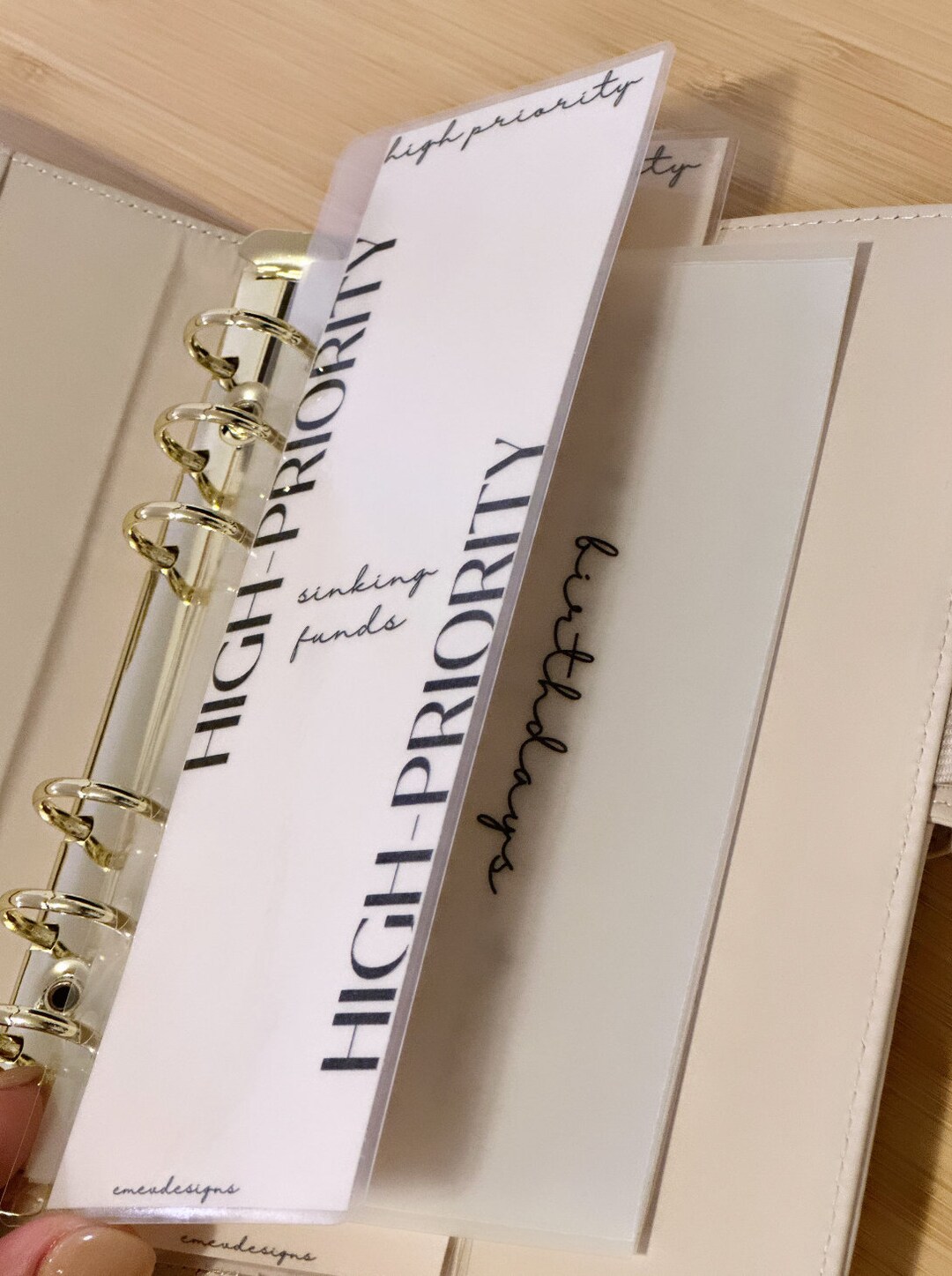 A6 Binder Divider Bookmark Dashboard Emevdesigns - Etsy