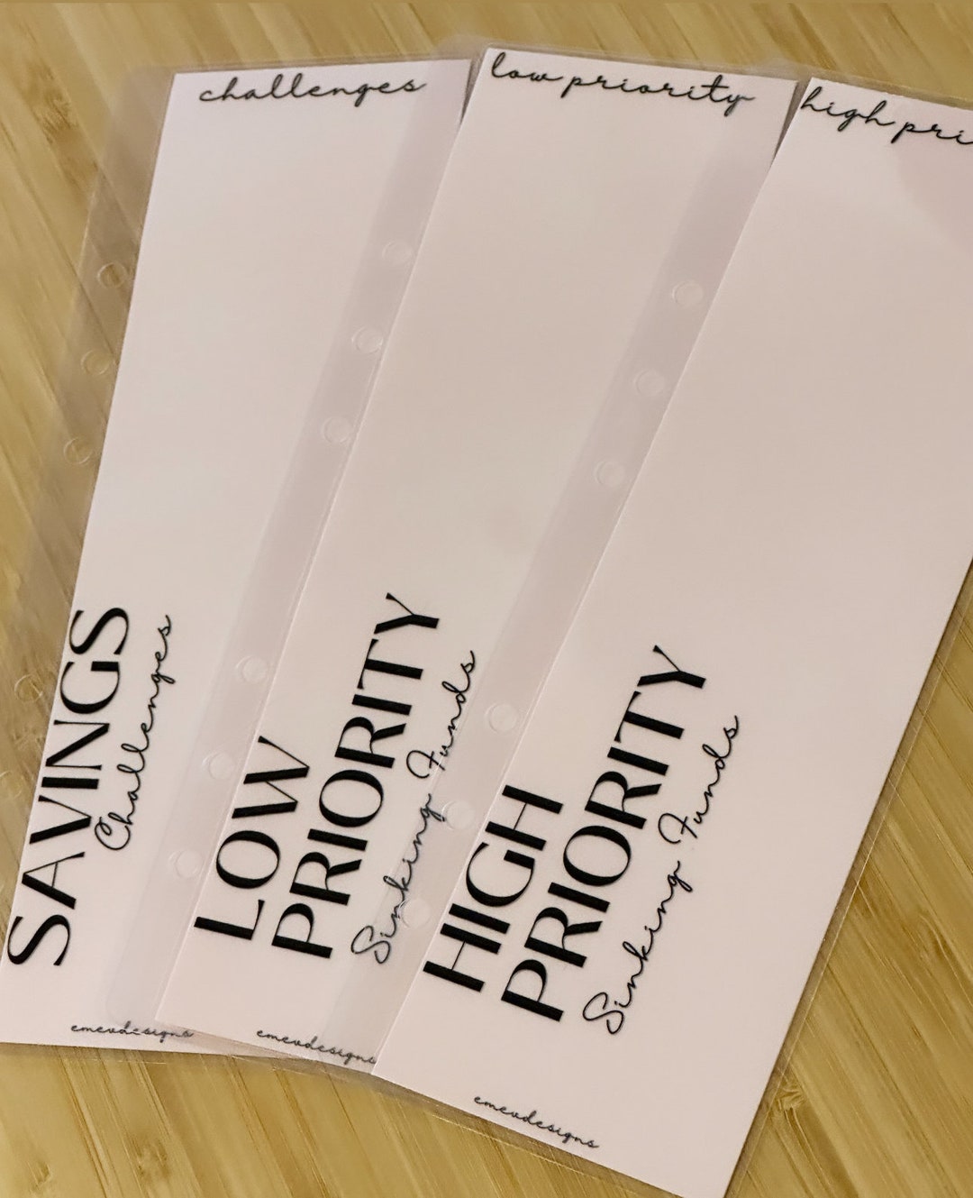 A6 Binder Divider Bookmark Dashboard Emevdesigns - Etsy