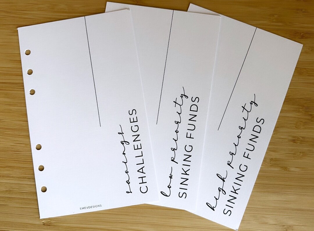 A6 Dashboard Cash Envelope Dashboard Minimal Sinking Funds Dashboard - Etsy