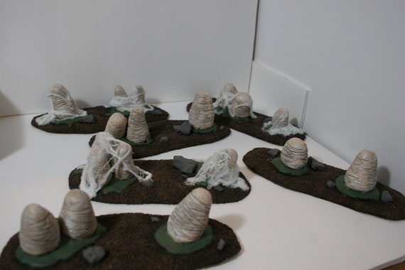 Large clay cocoon terrain lot of six Dungeons and Dragons - Etsy.de