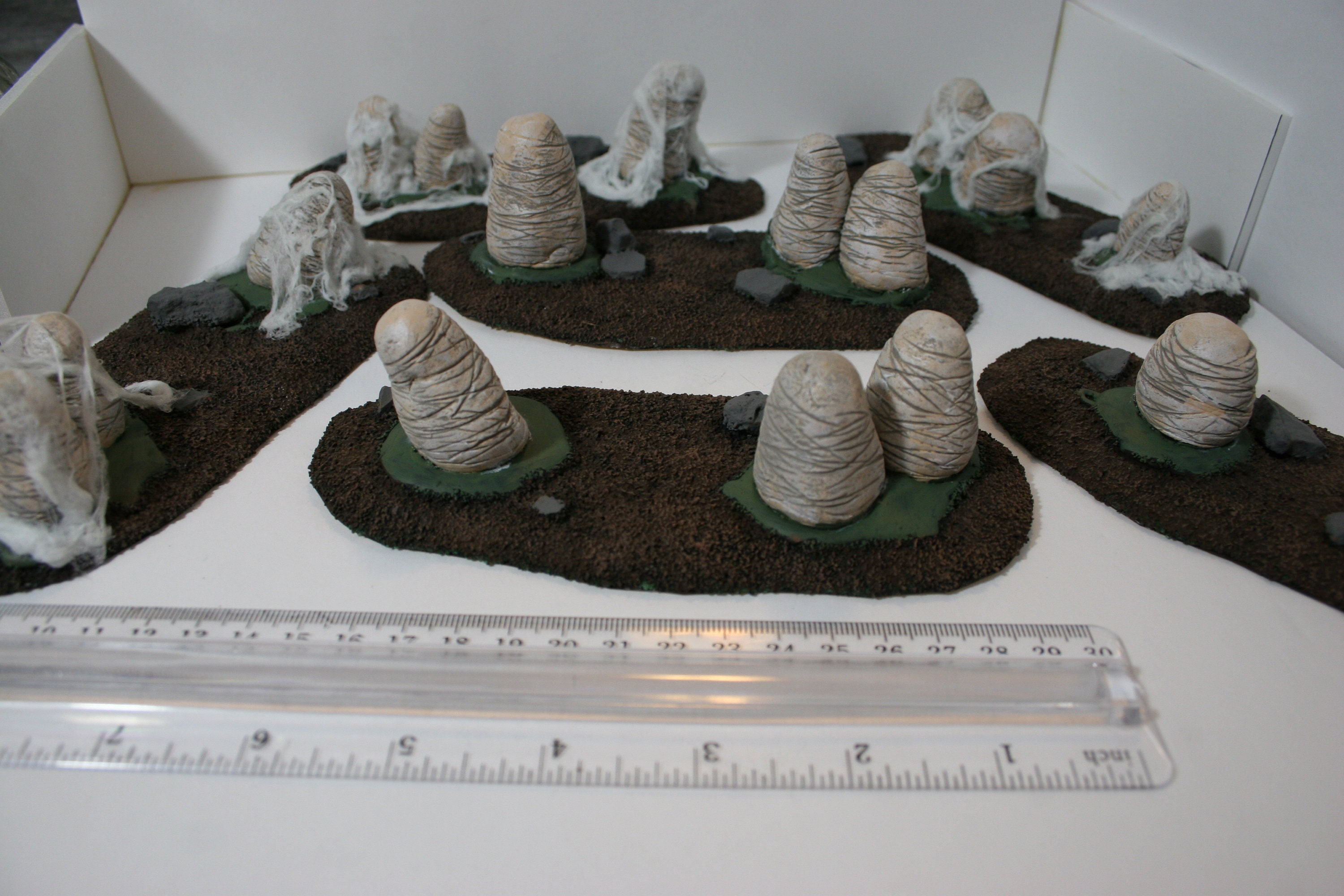 Large clay cocoon terrain lot of six Dungeons and Dragons Pathfinder ...