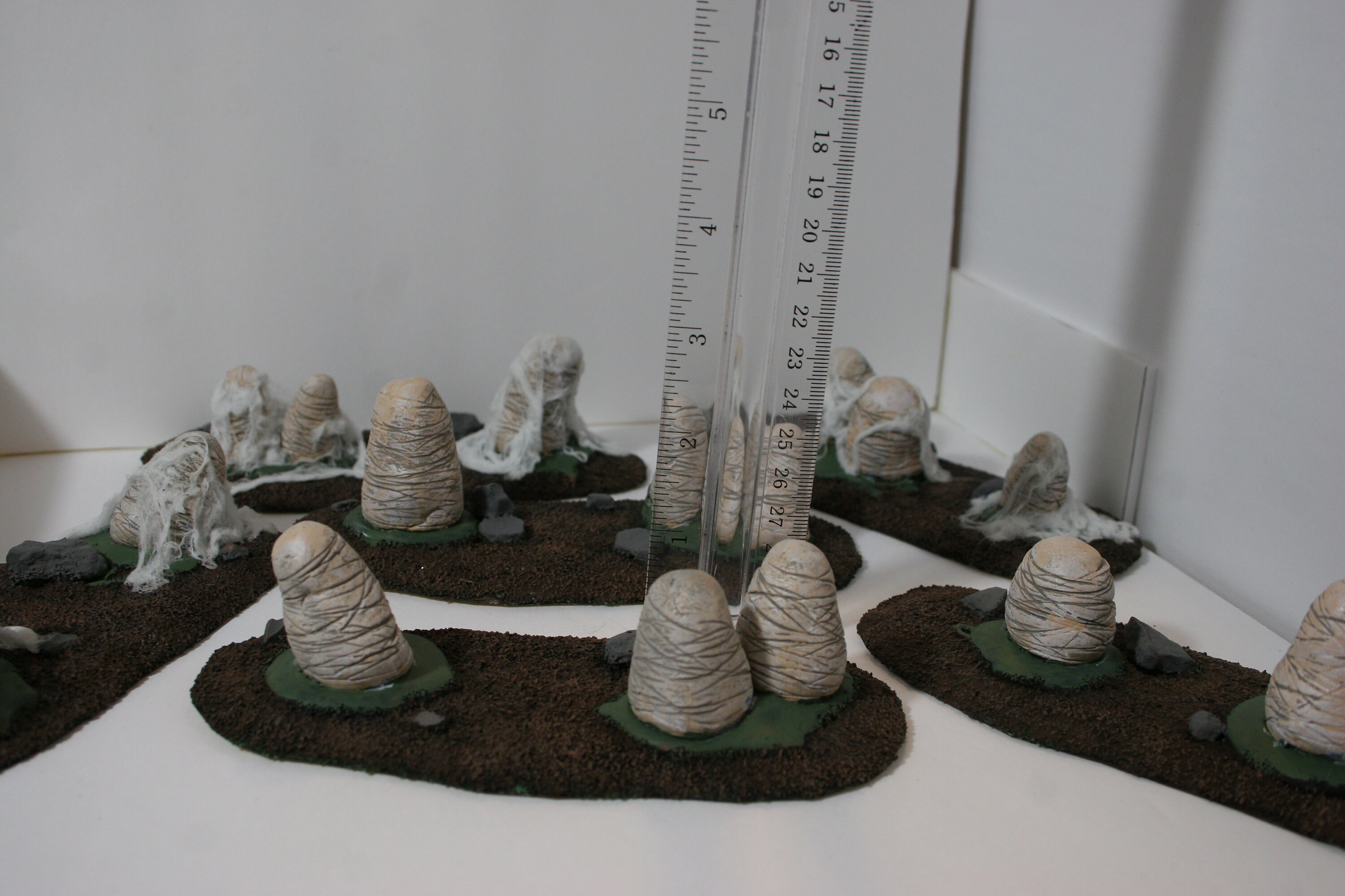 Large clay cocoon terrain lot of six Dungeons and Dragons Pathfinder ...