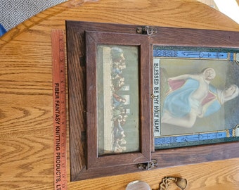 1900s Viaticum LAST RITES and EUCHARIST Hanging Shadow Box Catholic ...