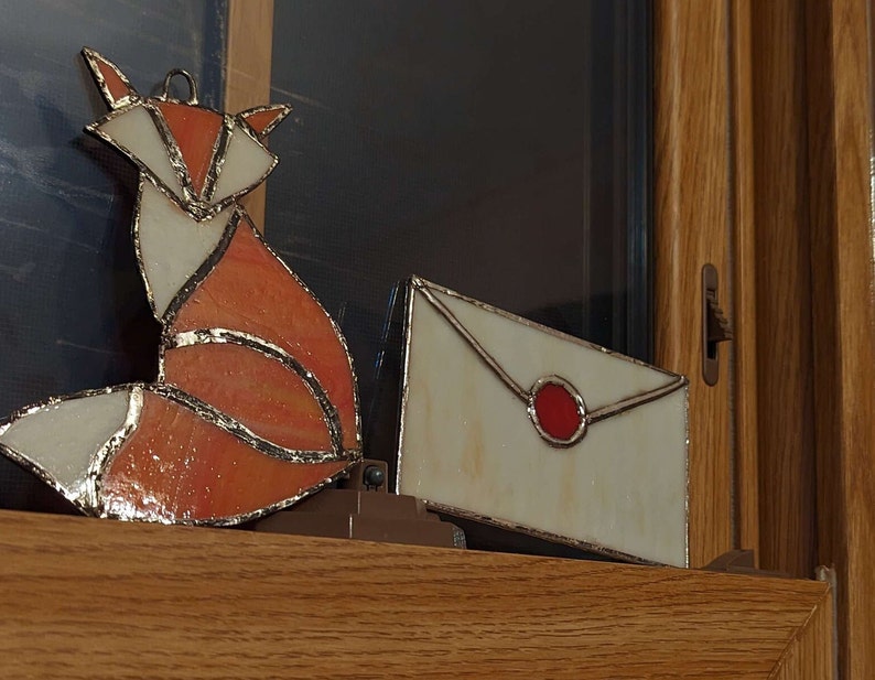 Envelope Stained Glass Ornament - Etsy