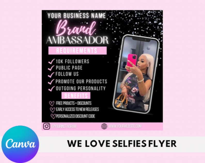 Brand Ambassador Flyer, Social Media Flyer, Boutique Flyer, Canva Flyer ...