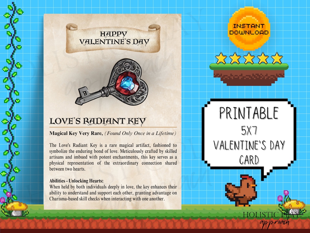 DND Valentines Card, Gamer Valentines Cards, Valentines Gifts for Him ...