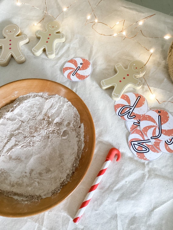 Christmas Peppermint Alphabet Holiday Themed Christmas - Etsy