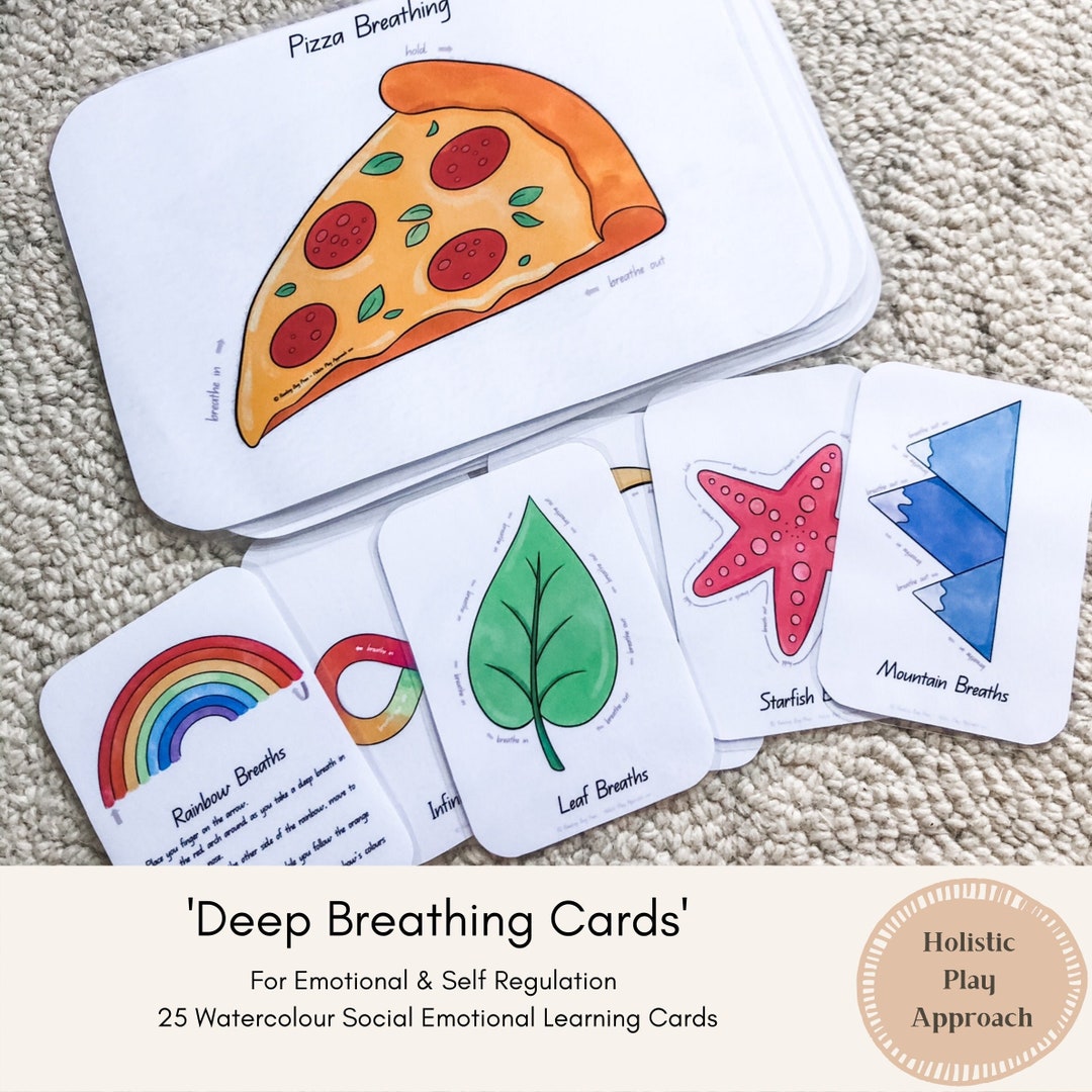25 Deep Breathing Social Emotional Learning Cards - Etsy