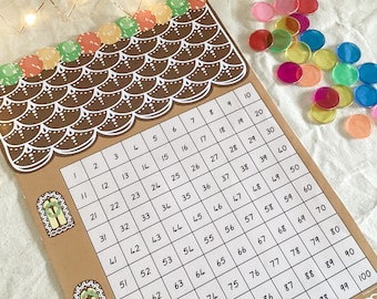 1-100 Chart digital Printable - Etsy