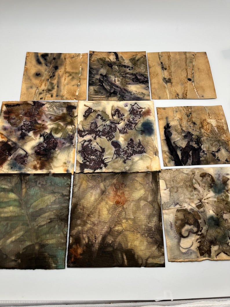 Big Variety of Eco Dyed Watercolor Paper for Crafting - Etsy