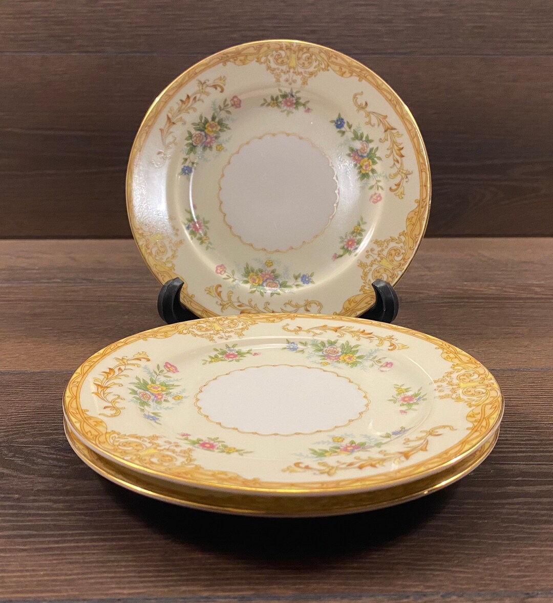 Noritake Leona Bread and Butter Plates, Set of 3, Vintage Fine China ...