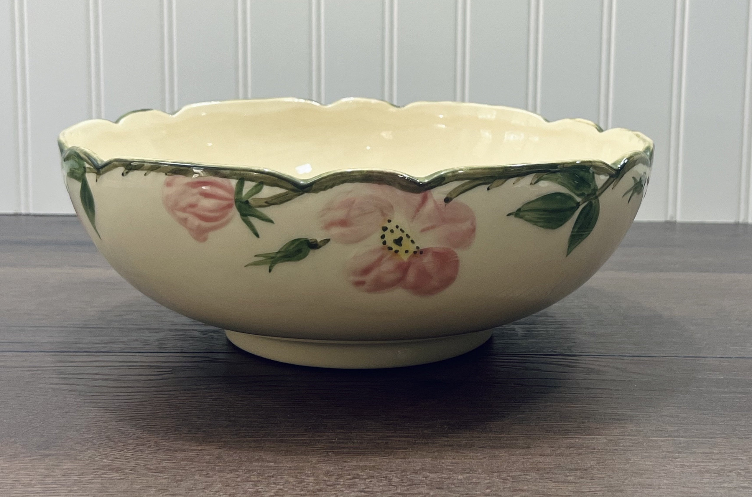 Vintage Franciscan Desert Rose Pattern Large Salad Serving Bowl, Pink ...