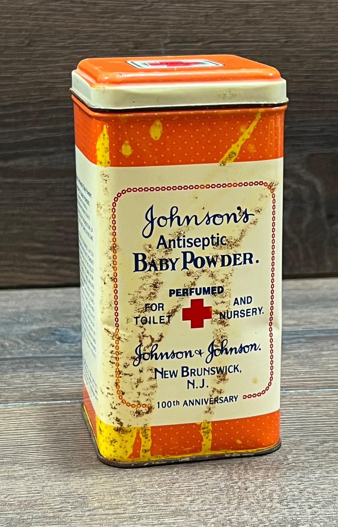 Johnson and Johnson Baby Powder Tin, 100th Anniversary Tin, Advertising ...