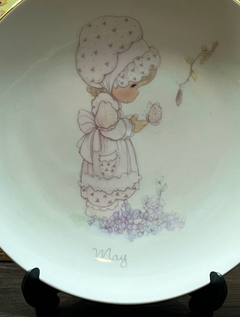 Precious Moments Month Plate, Birth Month Plate, May Birthday, 1983 ... Precious Moments Month Plate, Birth Month Plate, May Birthday, 1983 ...