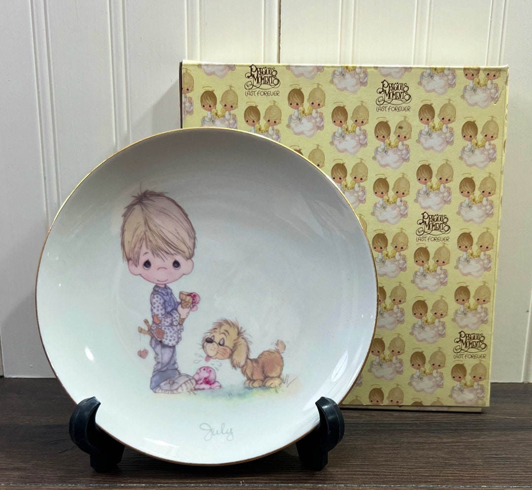 Precious Moments Month Plate, Birth Month Plate, July Birthday, 1983 ...