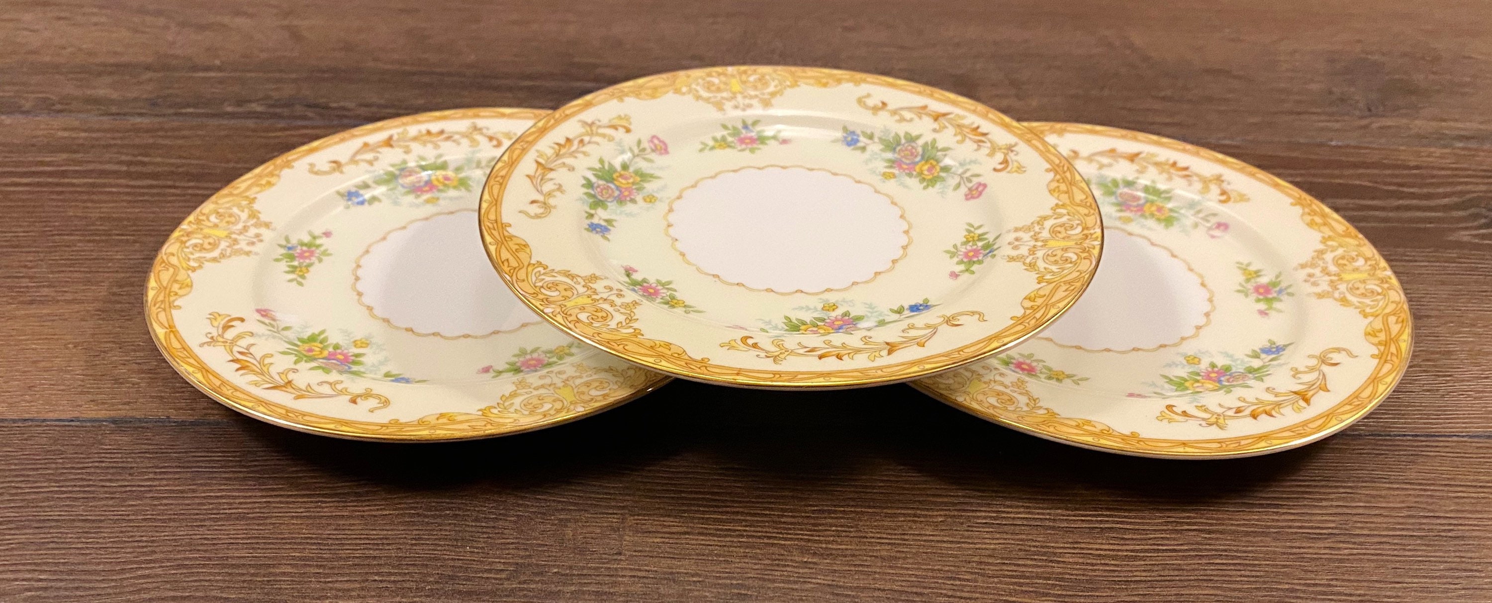 Noritake Leona Bread and Butter Plates, Set of 3, Vintage Fine China ...