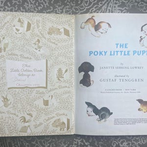 Vintage Little Golden Book, the Poky Puppy , Children’s Book, 1970, - Etsy