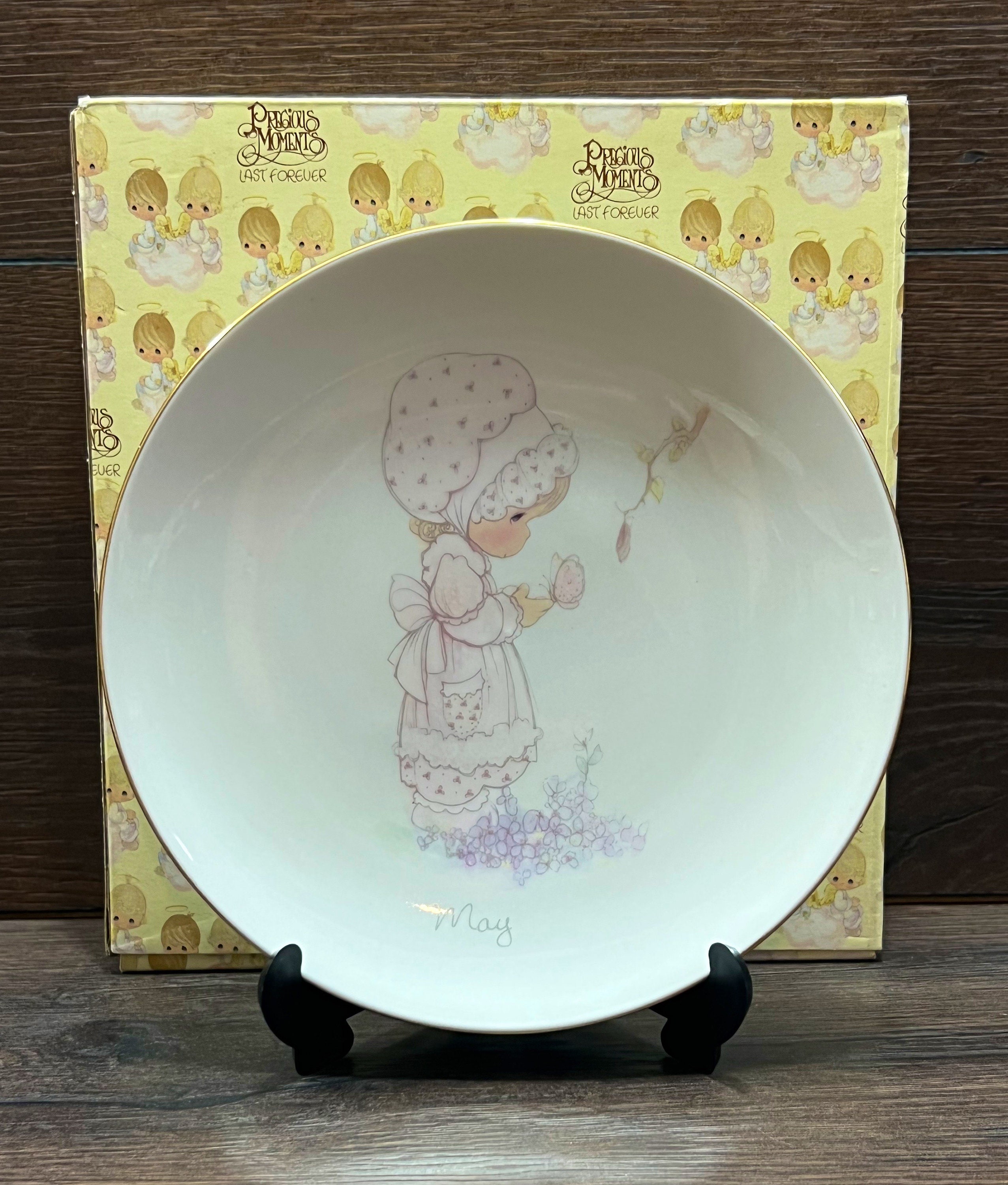Precious Moments Month Plate, Birth Month Plate, May Birthday, 1983 ... Precious Moments Month Plate, Birth Month Plate, May Birthday, 1983 ...