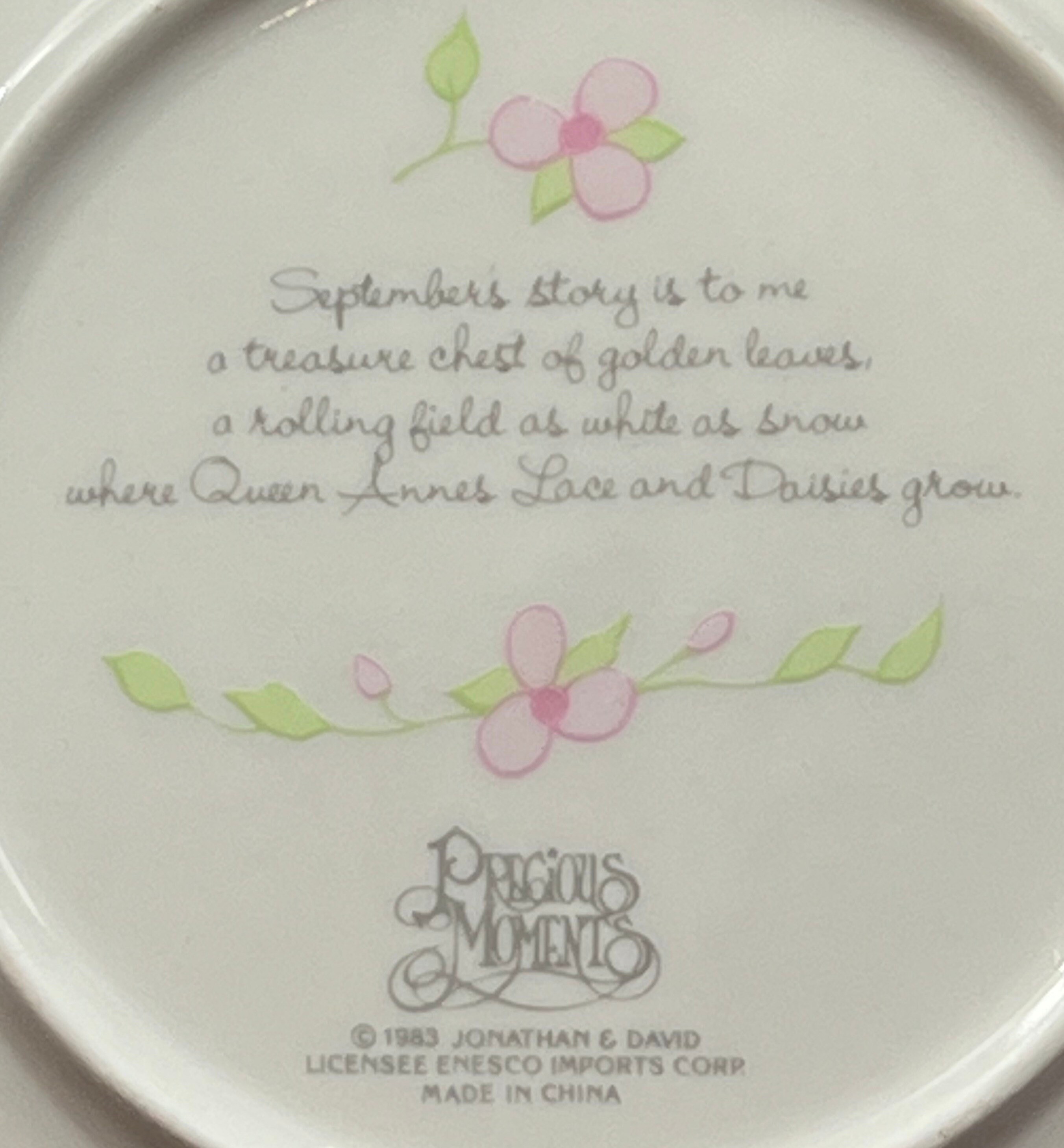 Precious Moments Month Plate Birth Month Plate September - Etsy Precious Moments Month Plate Birth Month Plate September - Etsy