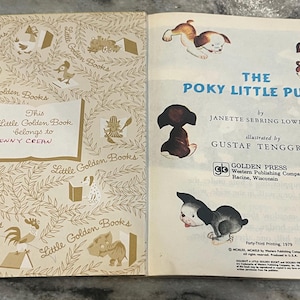 Vintage Little Golden Book, the Poky Puppy , Children’s Book, 1979 - Etsy